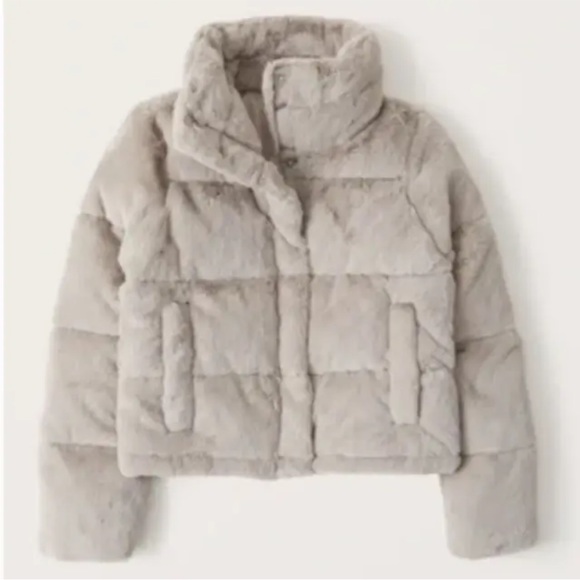 Abercrombie & Fitch | Jackets & Coats | Abercrombie And Fitch Faux Fur Mini Puffer Jacket Coat ...